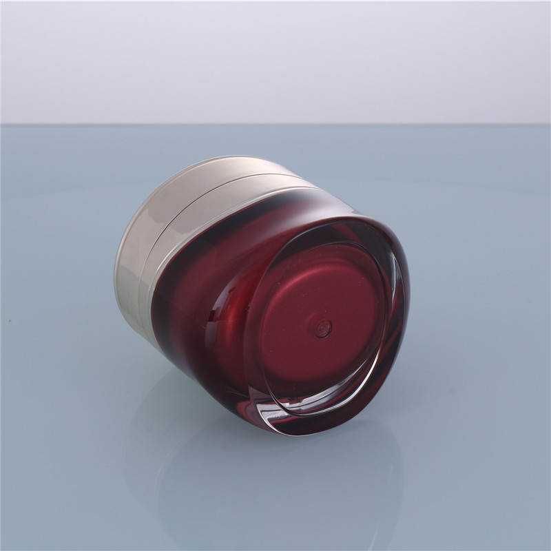 Oval Outside and Cylindrical Inside Cosmetic Packaging Dark Red Cream ...